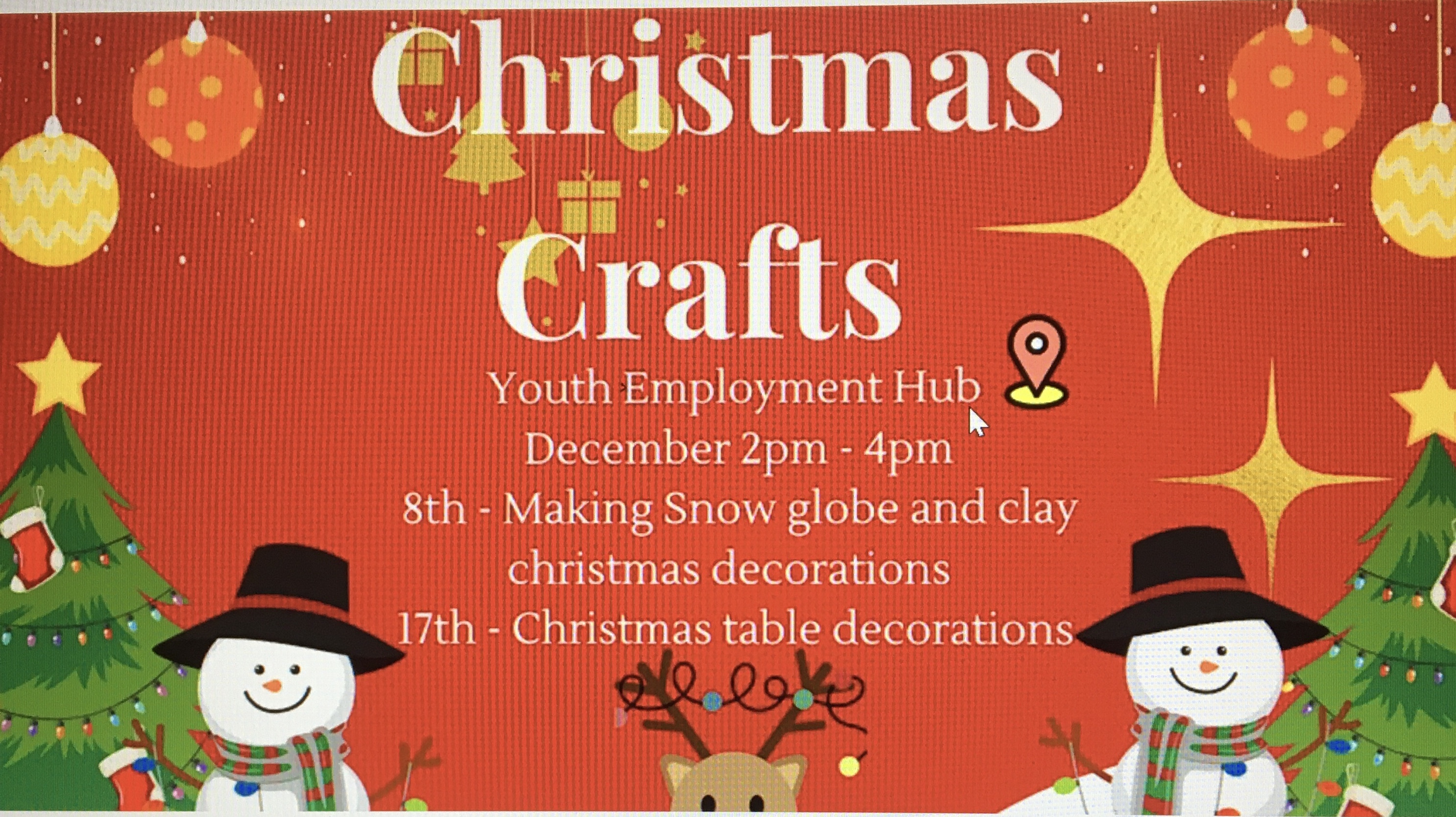 Event Details - Christmas Craft session for 16-25yr olds - 8th December ...